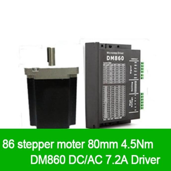Jual 86 Stepper Motor Nema 34 4.5N.M Dan Dm860 Driver Cnc Control Kit Ao01 | Shopee Indonesia