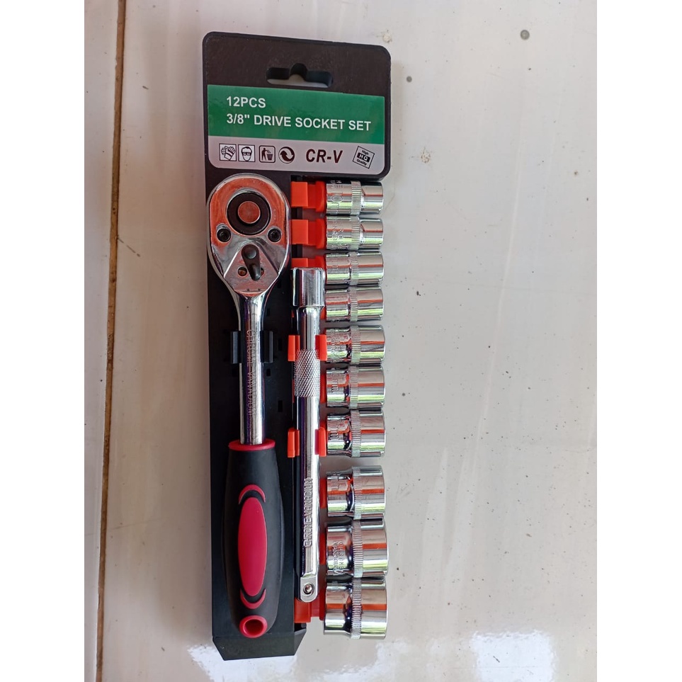 Jual Kunci Sok Set Kunci Shock Socket Kunci Shok Soket 12 pcs 3/8 inch ...