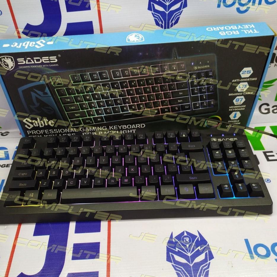 Jual IdF0r5Q--Sades Sabre RGB Membrane TKL Gaming Keyboard | Shopee ...