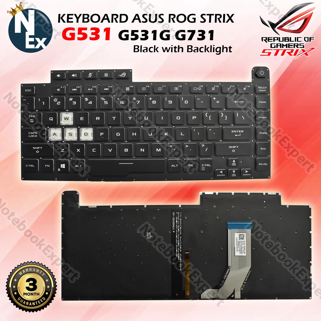 Jual Keyboard Asus ROG STRIX G531 G531G G731 Black with Backlight ...