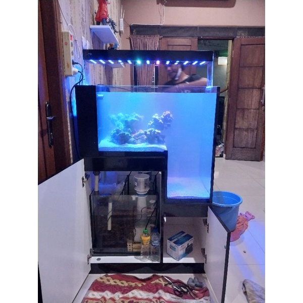 Jual Aquarium Drop Tank Size 100cm Aquarium Laut Marine tank | Shopee ...