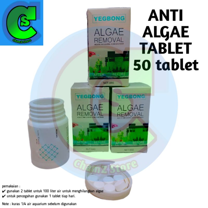 Jual anti algae tablet 50 pcs untuk aquascape aquarium / anti algae ...