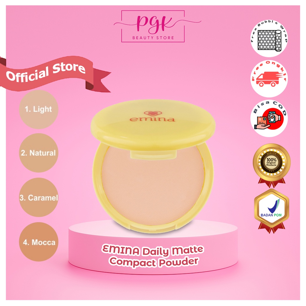 Jual Emina Daily Matte Compact Powder 11 g | Shopee Indonesia