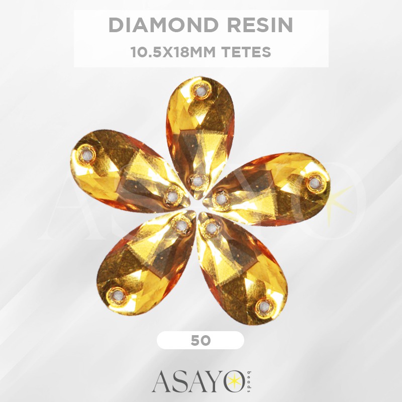 Jual Diamond Resin 10,5x18 Tetes Teardrop Pear Diamond Jahit Banyak ...