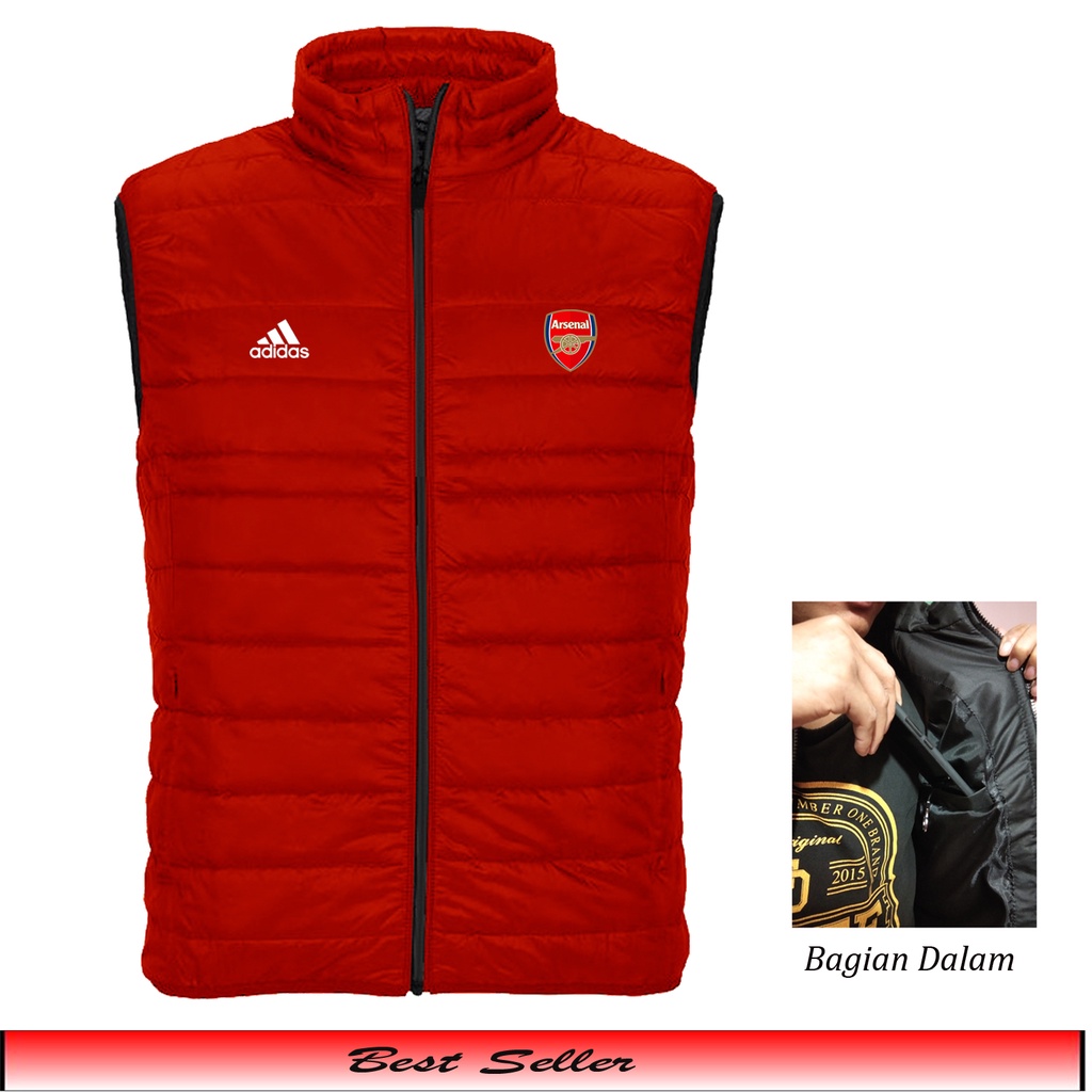 Jual Terpopuler Rompi Hiking Pria Logo Arsenal Original / Rompi Tebal ...