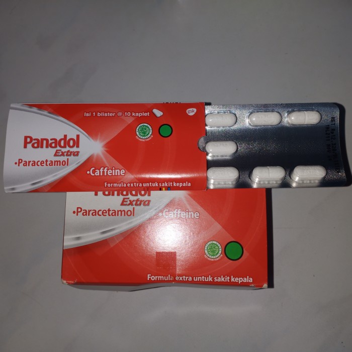Jual Panadol Extra Paracetamol Merah 1 Box Isi 10 Blister @ 10 Kaplet ...