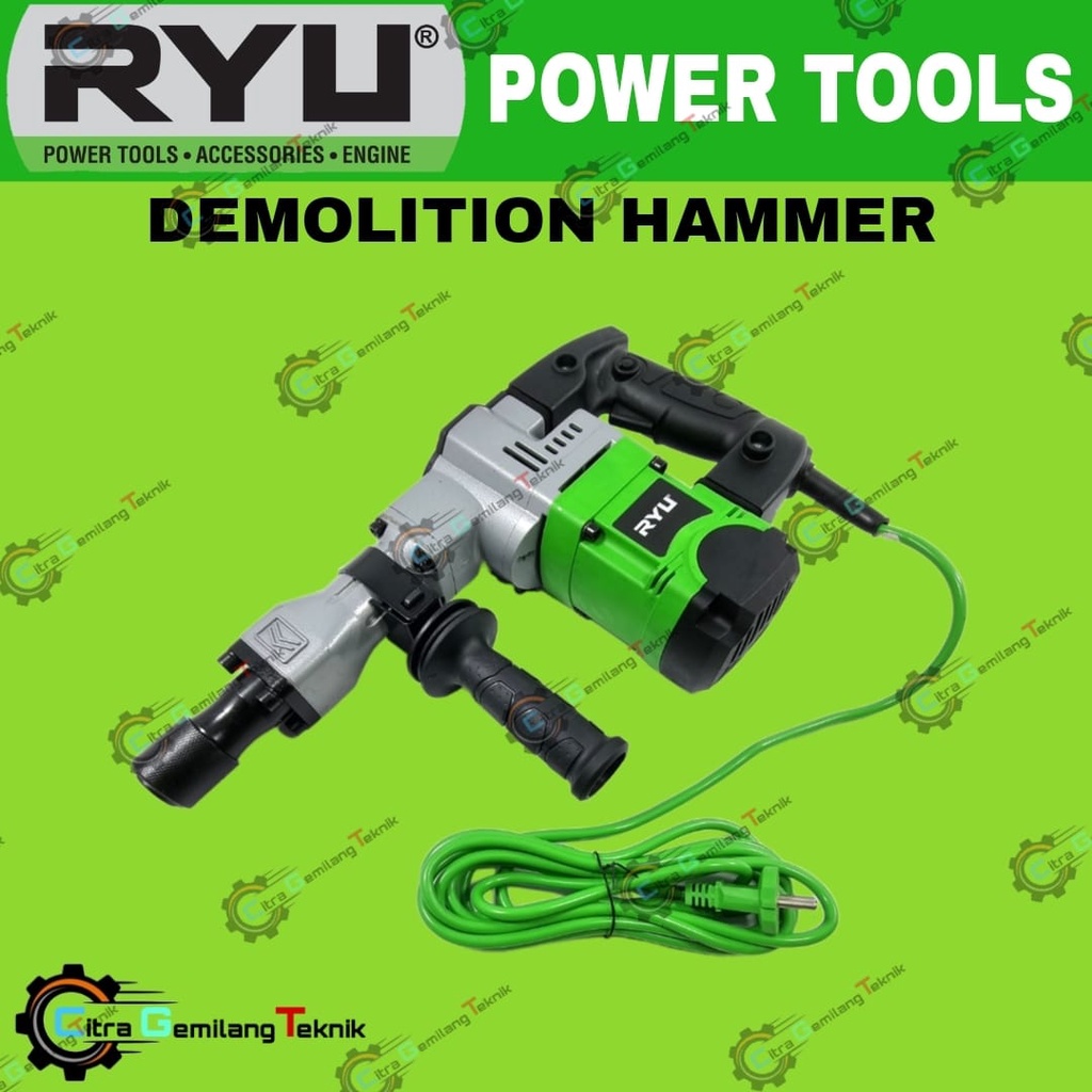 Jual RYU demolition hammer RDH15/ mesin bor beton/ mesin bobok beton ...