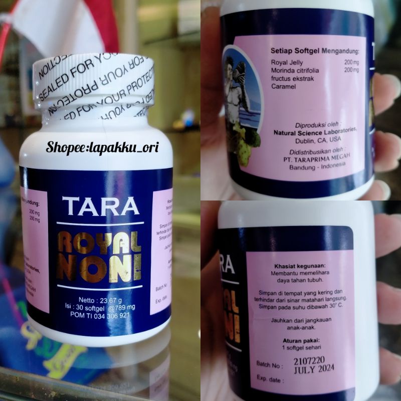 Jual Tara ROYAL NONI isi 30 softgel membantu menormalkan tekanan darah ...