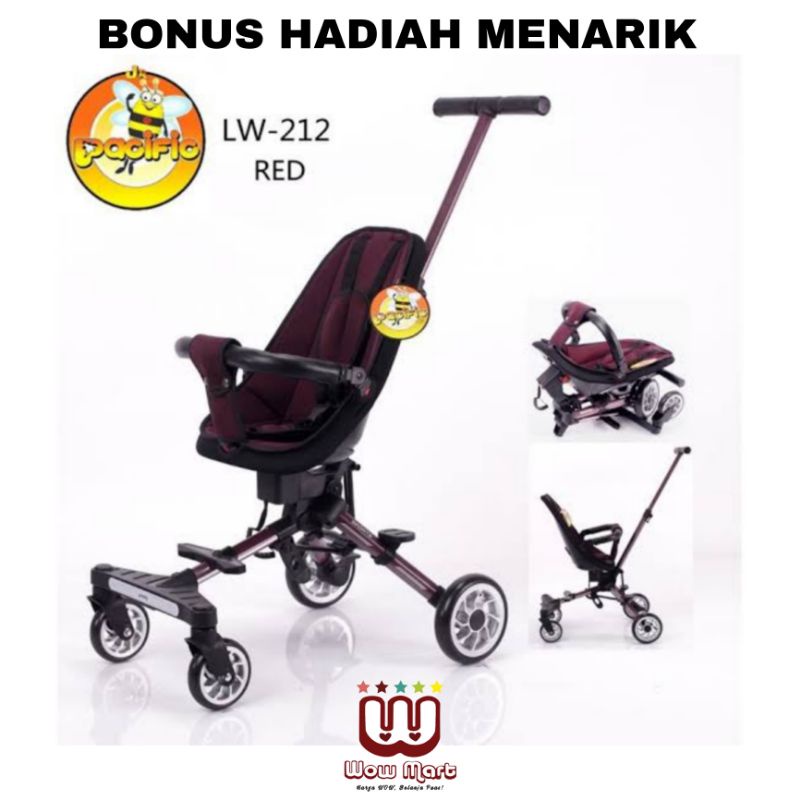 Jual PACIFIC LW212 STROLLER ANAK kabin travelling stroller | Shopee ...
