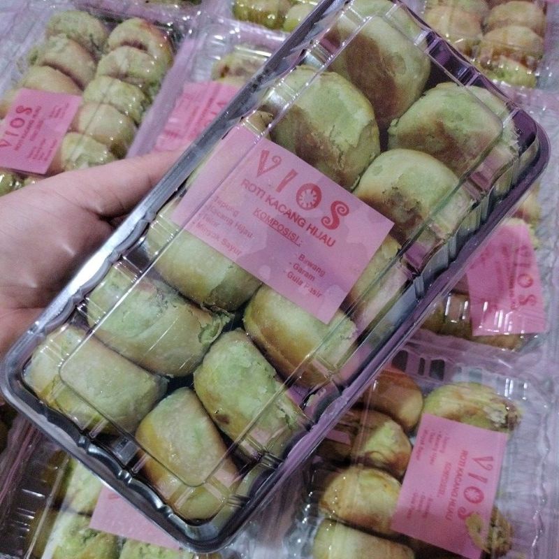 Jual Pia-roti kacang hijau harga 1 pack isi 12 pics berat bersih ...
