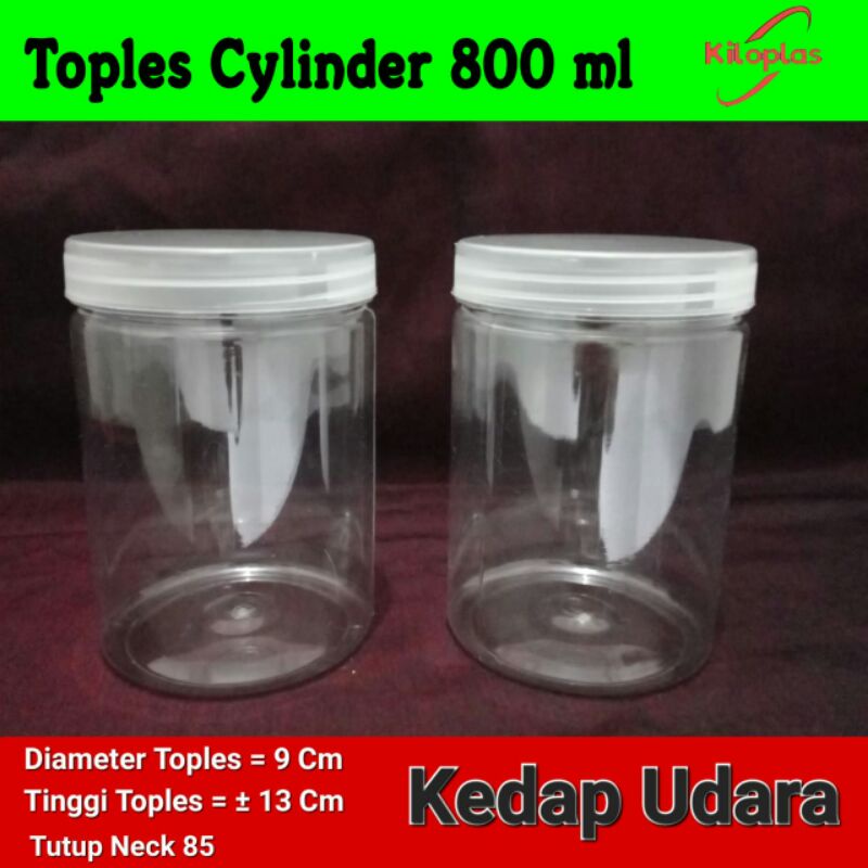 Jual Toples Cylinder 800 ml / tutup Bening | Shopee Indonesia