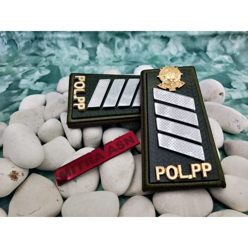 Jual Pangkat Pdh Pol PP 2D Kain Akrilik Logo Stir | Shopee Indonesia