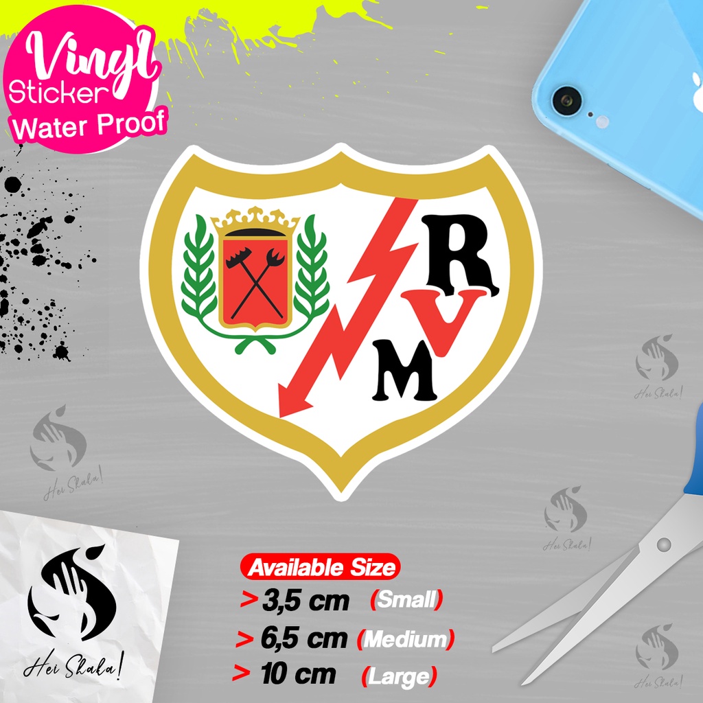 Jual Stiker Rayo Vallecano Klub Sepak Bola Liga Spanyol Sticker Logo ...