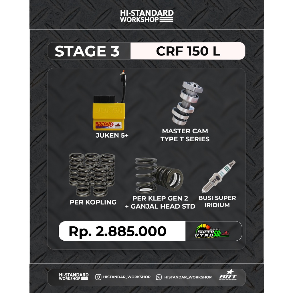 Jual STAGE 3 UPGRADE CRF 150 L ECU JUKEN 5+ PER KOPLING MASTER CAM PER ...