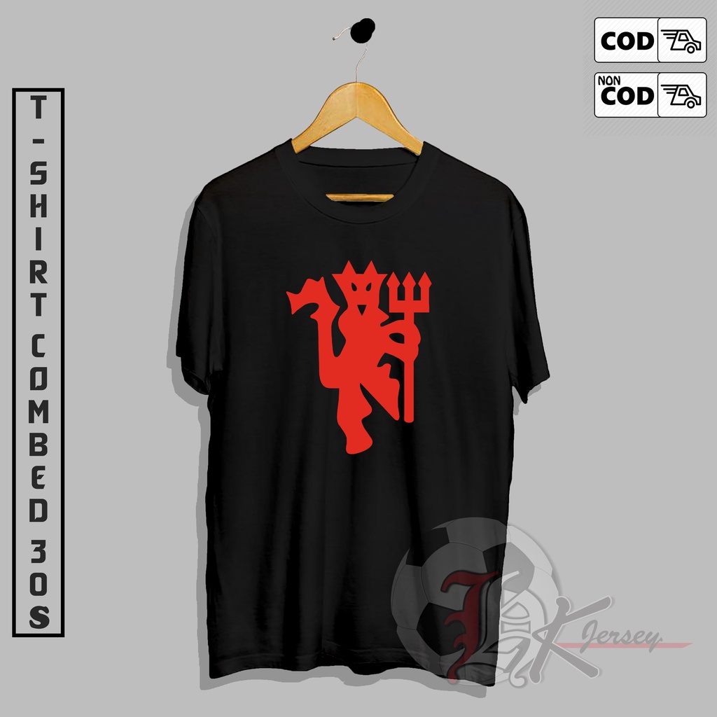 Jual KAOS T-SHIRT LOGO MU RED DEVIL BESAR | Shopee Indonesia