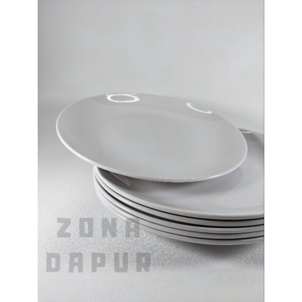 Jual (6pcs / 12pcs) - Piring Makan Melamin Bulat Ceper 9 inch ...