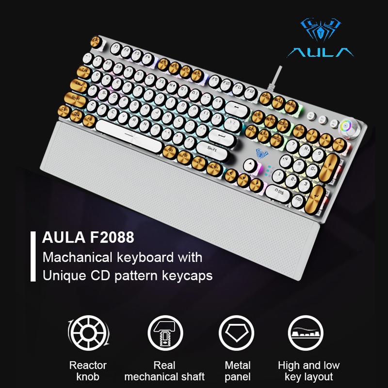 Jual Keyboard Gaming Multimedia Mechanical AULA F2088 - Keycaps model ...