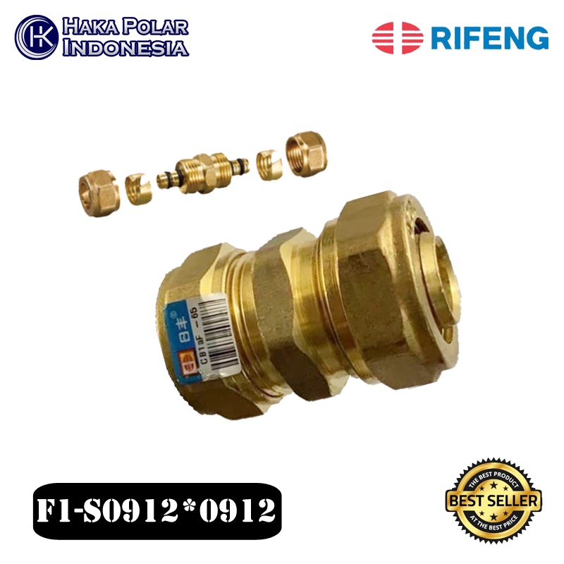 Jual Fitting / Sambungan Pipa AC Rifeng Uk 3/8 Inch S0912 x 0912 ...