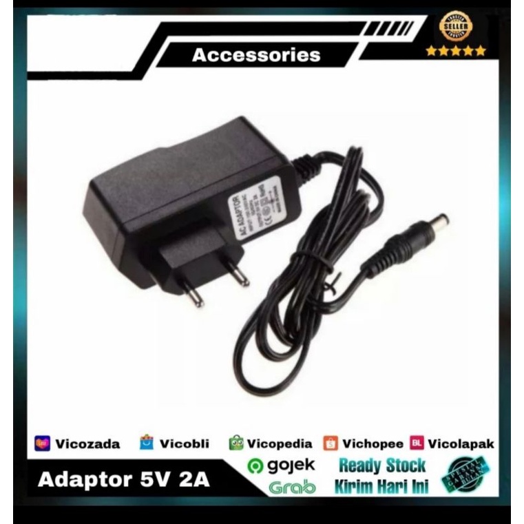 Jual Adaptor Adapter DC Power Supply Camera CCTV STB LED 5V 2A Original ...