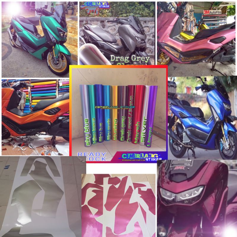 Jual Decal nmax polos metalik candy Glossy sesuai pola body | Shopee ...