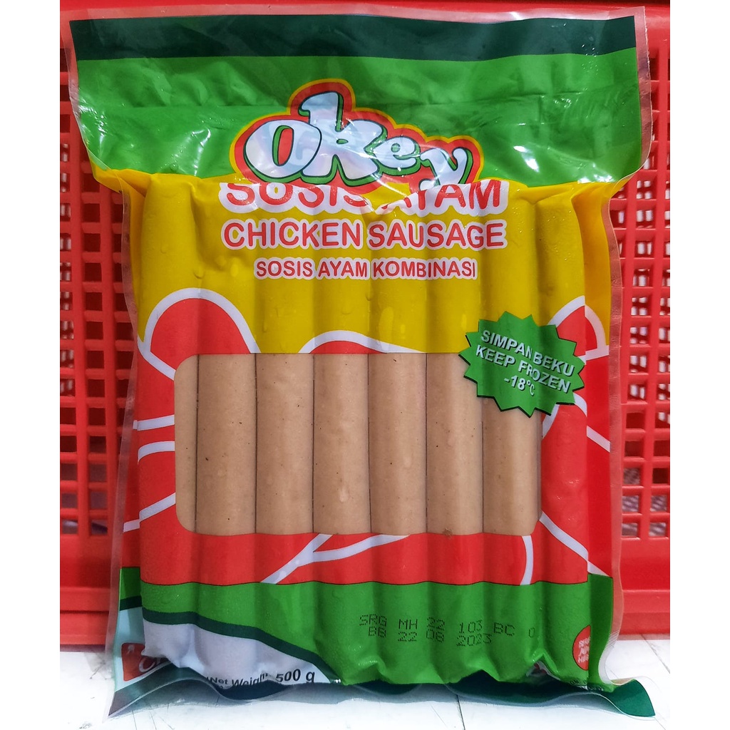 Jual Okey Sosis Ayam Kombinasi 500 Gram isi 5 pcs | Shopee Indonesia