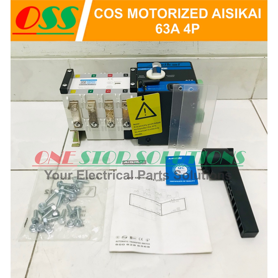Jual COS MOTORIZED AISIKAI SKT1 SKT2 SKT-1 SKT-2 63A 4 POLE CHANGE OVER SWITCH MOTOR PANEL ATS ...