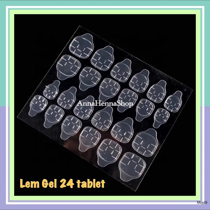 Jual [GROSIR 200lembar] Lem gel isi 24 Tablet | lem kuku palsu | Shopee ...