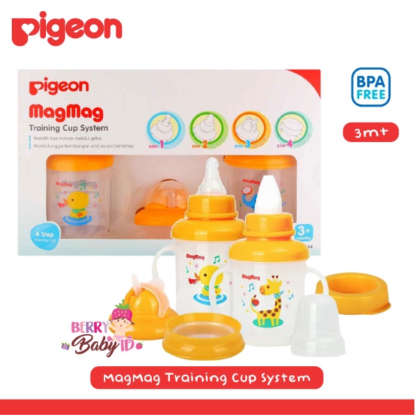 Jual BerryBaby - Pigeon Magmag Training Cup System Botol Gelas Minum ...
