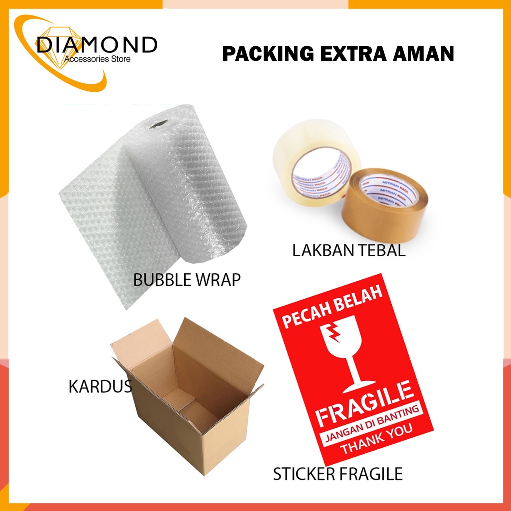 Jual Packing Ekstra Aman Menggunakan Dus ( Sticker Fragile + Bubble Warp + Kardus + Lakban ...