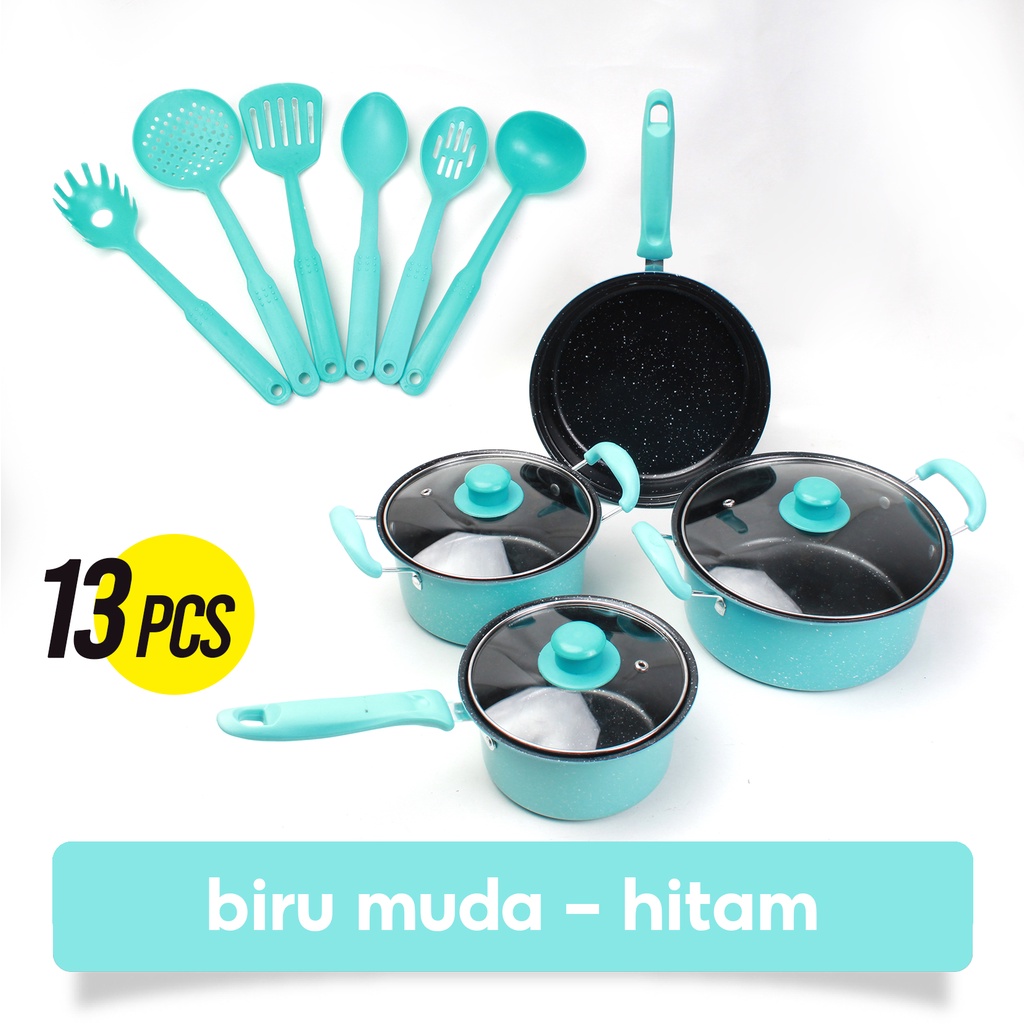Jual Bebehome Peralatan Masak Lengkap 13 Pcs dalam 1 set | Cookware ...