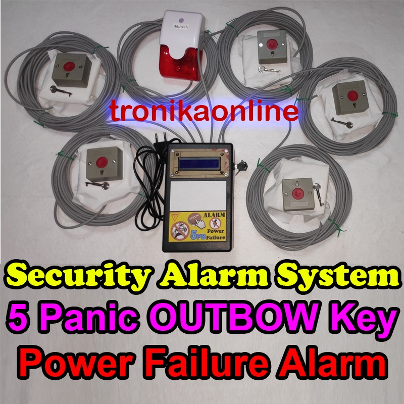 Jual Power Failure Alarm Listrik SECURITY ALARM SYSTEM 5 Panic Button Emergency | Shopee Indonesia
