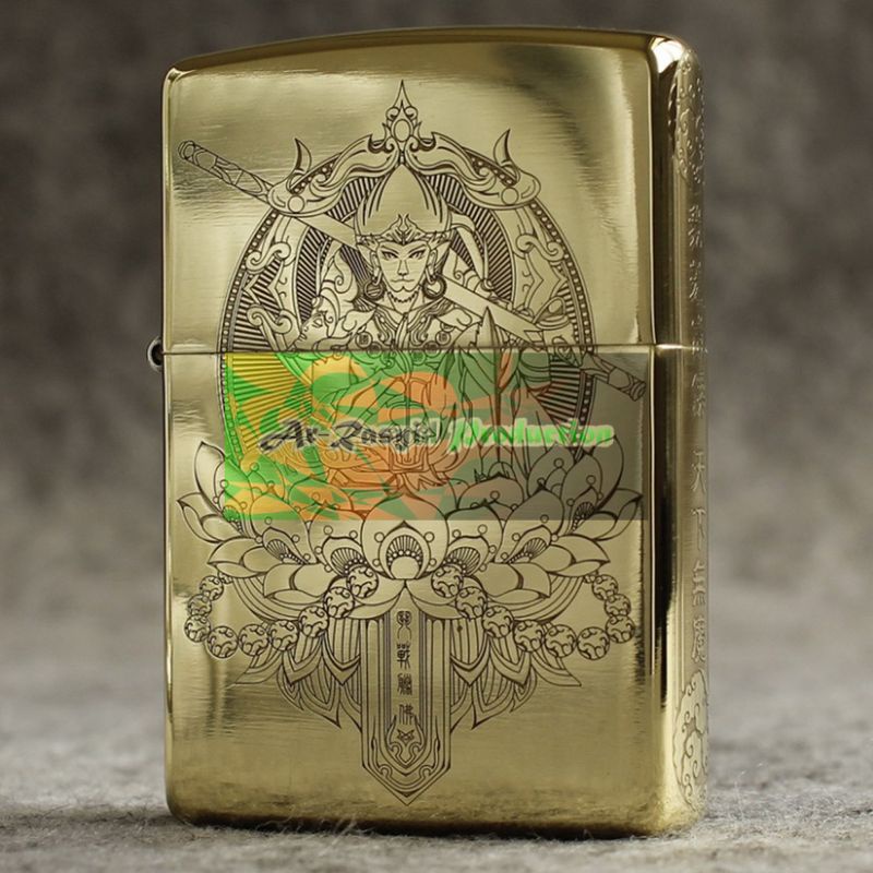 Jual Korek Api Roda Minyak Zippo Gold Motif Kera Sakti Sun Wukong ...