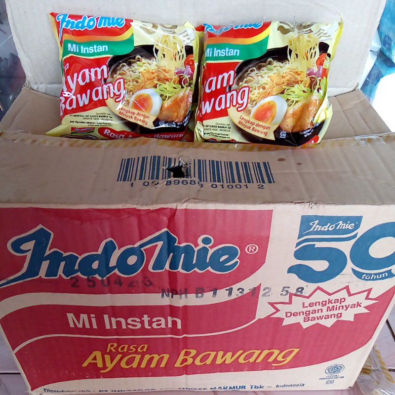 Jual 1 Dus Karton - Indomie Ayam Bawang Isi 40 Bungkus x 69gr Mie Kuah ...