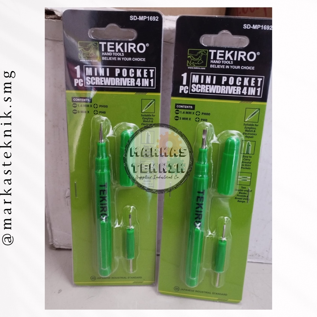 Jual TEKIRO Obeng Saku Model Pen 4 In 1 / Mini Pocket Screwdriver 4 in ...