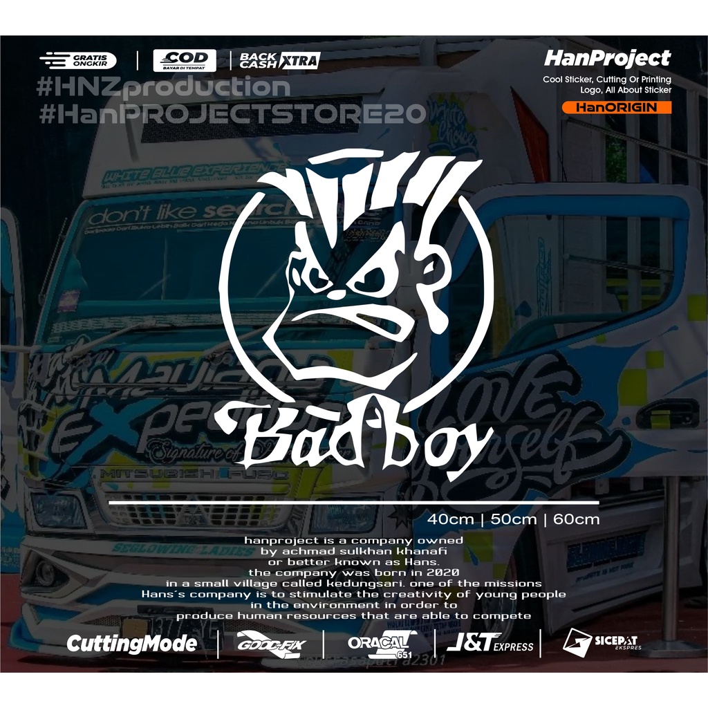Jual STICKER CUTTING BAD BOY KACA DAN BODY TRUCK PICK UP TERBARU ...