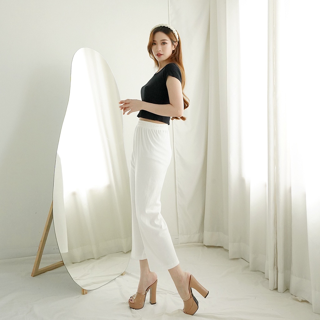 Jual Pants Knit Celana Rajut Kulot Style Wanita 090 | Shopee Indonesia