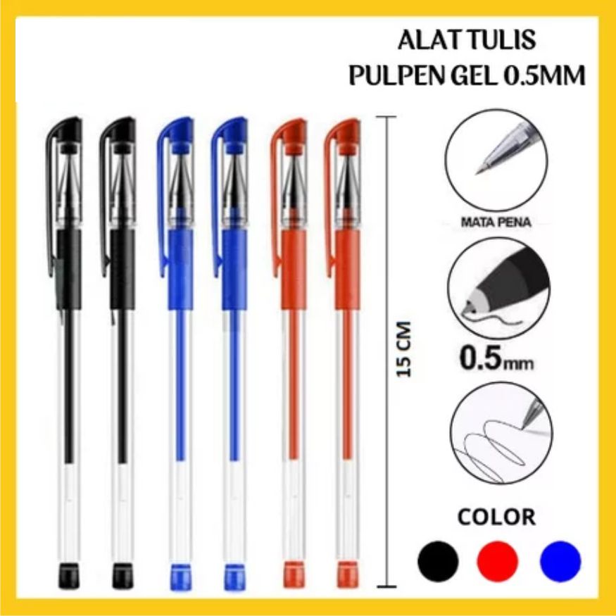 Jual Pulpen Gel Ink 0.5Mm Alat Tulis Kantor Sekolah Pena Pen Tinta Cair ...