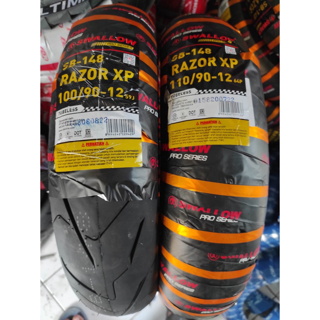 Jual PAKET BAN SWALLOW RAZOR XP TUBLES SOFT COMPOUND RING 12 100/90 ...