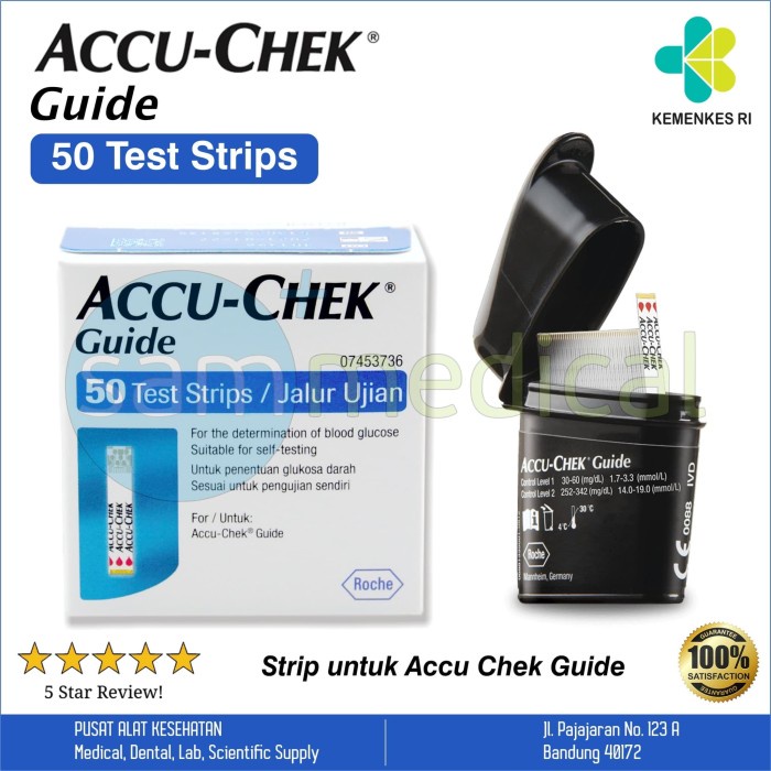 Jual Accu Chek Guide Test Strip - 50 strip | Shopee Indonesia