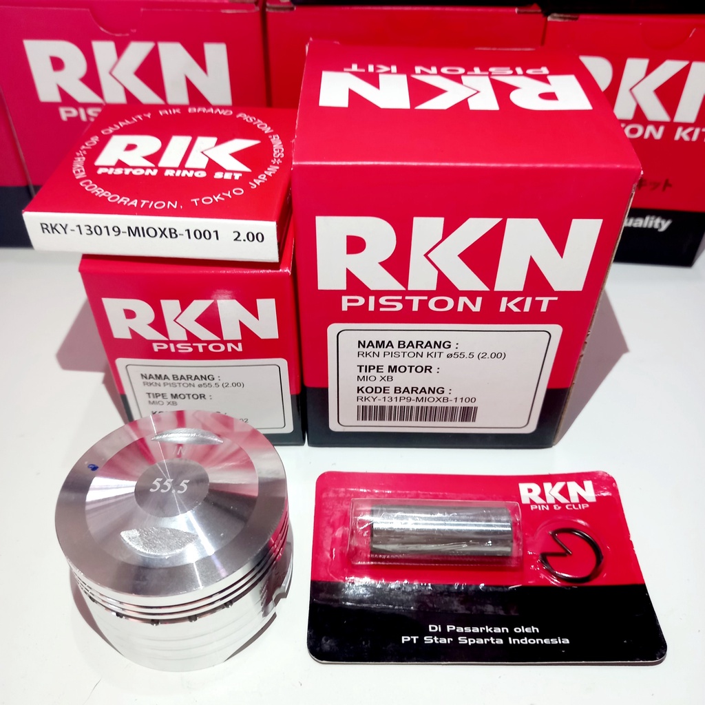 Jual PISTON KIT MIO XB DOME RIKEN SEHER MIO XB RKN JENONG 53.5MM ...
