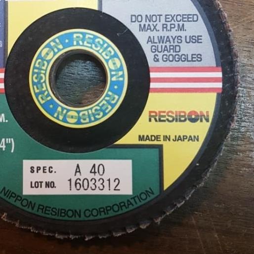 Jual Nippon Resibon Art Disc Abrasive Wheel (A&Zseries #40,60,80) 4 ...