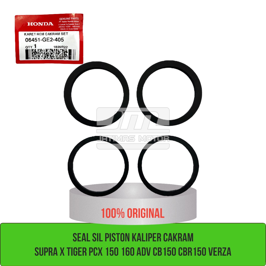 Jual Seal sil piston kaliper cakram supra x tiger pcx 150 160 adv cb150 cbr150r verza 06451-GE2 ...