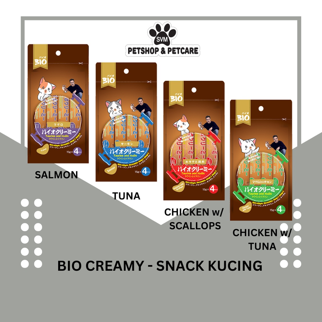 Jual Bio Creamy Treats Liquid Snack Kucing Vitamin Taurine dan Inulin ...