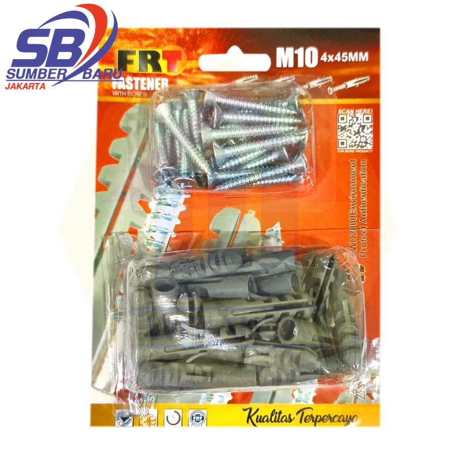 Jual Nylon Fastener FRT + Skrup Sekrup M10 Pengencang Baut Beton SBJ ...