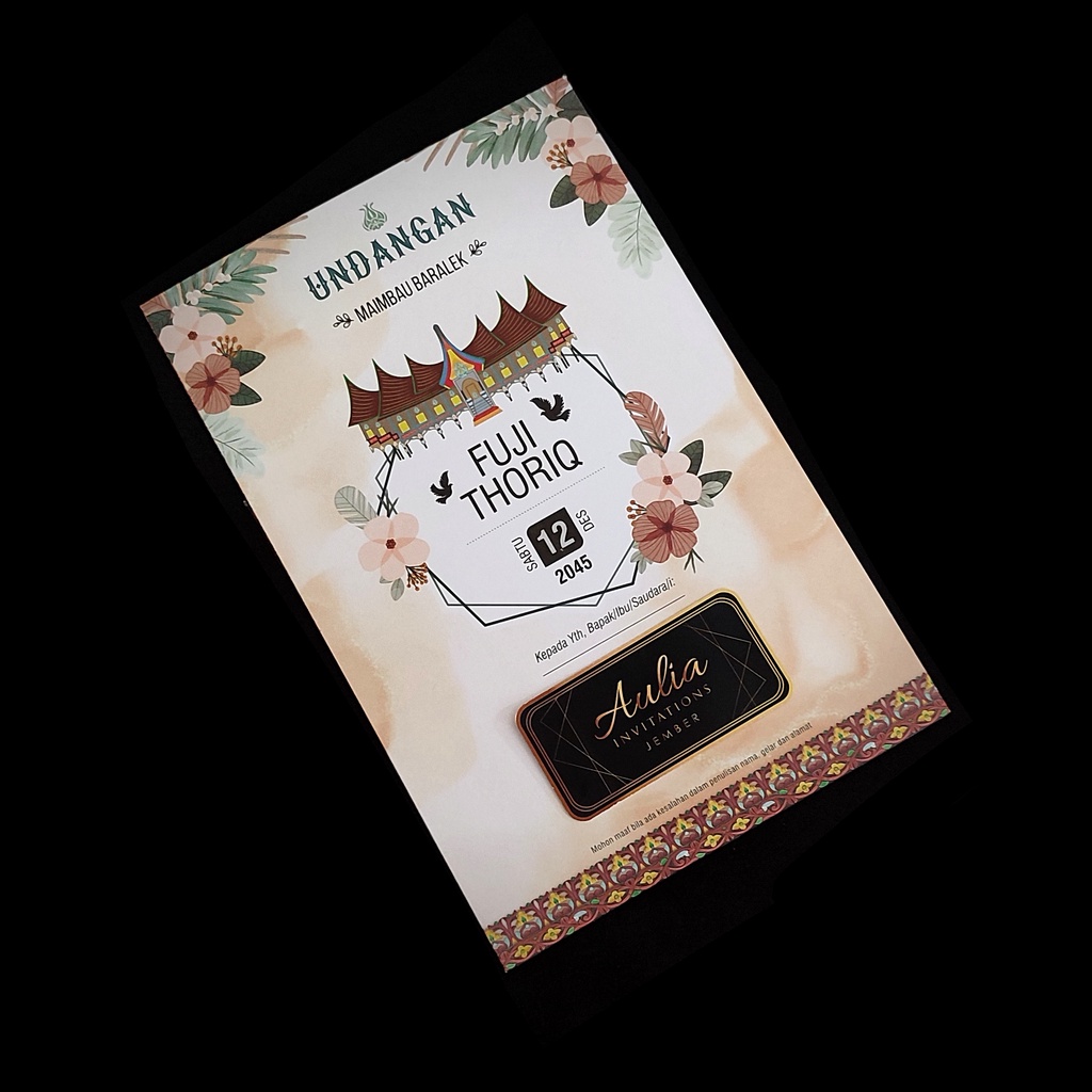 Jual UNDANGAN PERNIKAHAN ETNIK MINANG PADANG RUSTIC KEKINIAN MURAH ...