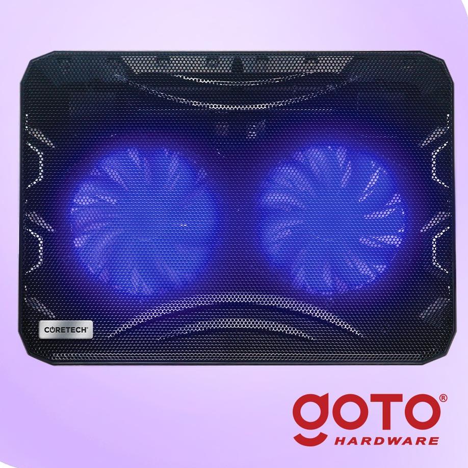 Jual Coretech Twinfan Cooling Pad Kipas Fan Pendingin Laptop Portable ...