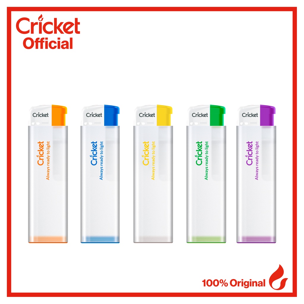 Jual Korek Api Cricket Edisi Terbatas - Seri Frosted Elektrik - 5 Buah ...