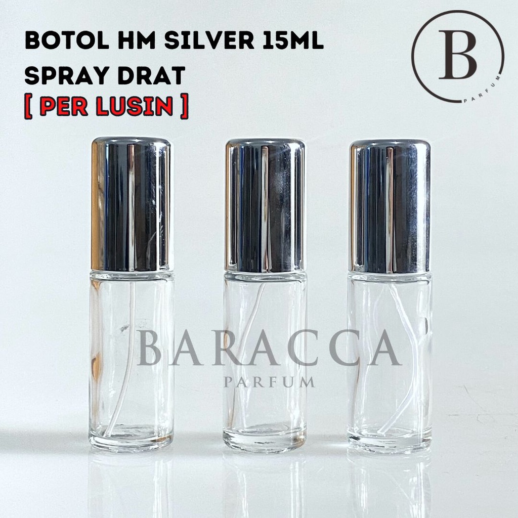 Jual Botol Parfum HM 15ML Drat Silver - Botol Parfum Kosong HM - Botol ...