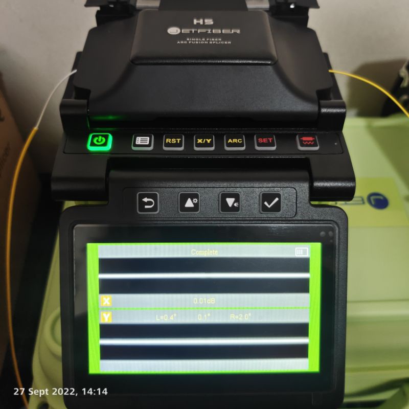 Jual splicer jetfiber h5 core alignment 6 motor | Shopee Indonesia