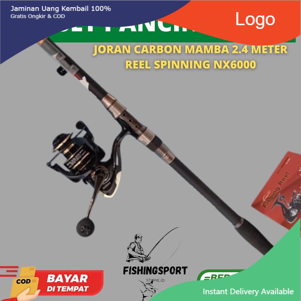 Jual Set Pancing Laut Bayar Di Tempat COD Joran Carbon240cm Rell ...